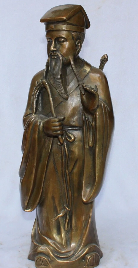 SUIRONG 607+++16" Famous China Chinese Bronze Taoism Eight Immortals Lv ...