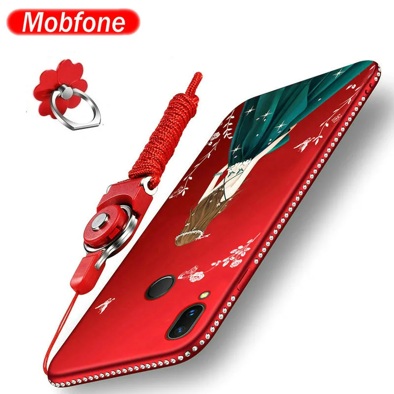3D diamante brillante funda trasera suave TPU para Huawwei Nova 3i 3 4 divertido lindo moda ...