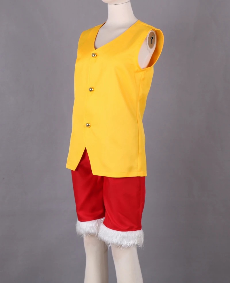 One Piece Anime Monkey D Luffy Yellow Cosplay Costume - AllCosplay.com
