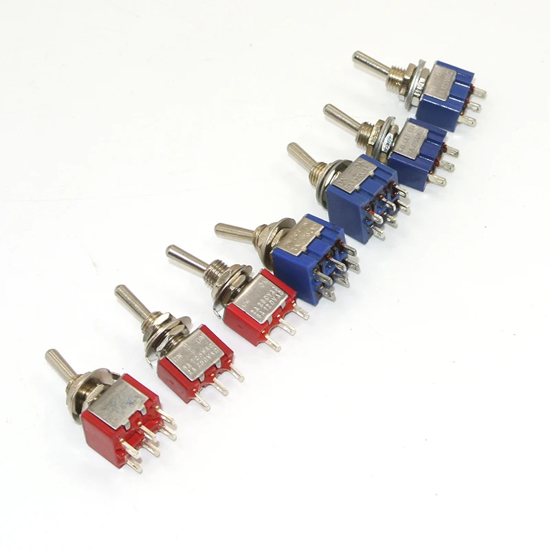 5pcs Toggle Switch Mini Switches 2 Position 3 Position Latching Switch ...