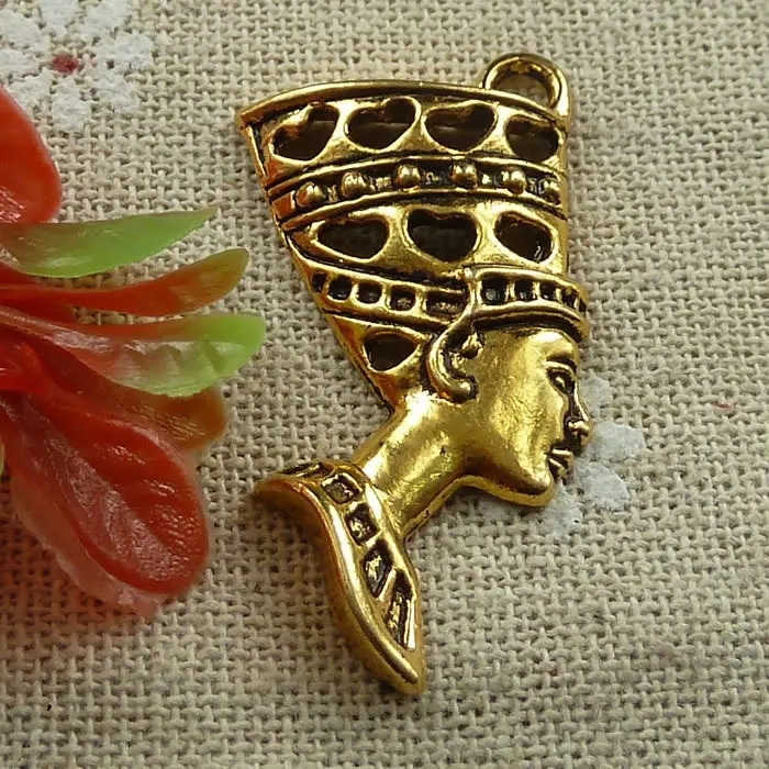 75 pieces Antique gold queen charms 39x19mm #1070|queen charm|charm ...