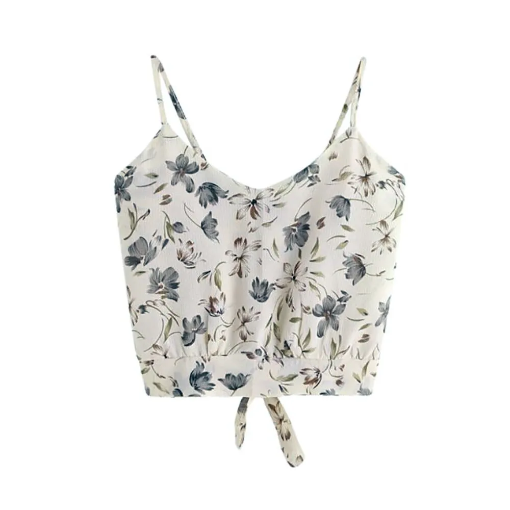 Preferential Summer Sexy Female Crop Tops 2019 Women Floral Camisole ...