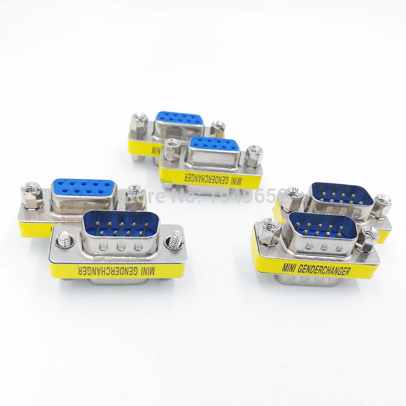 DB9-MINI-GENDER-CHANGER-RS232-data-cable-connector-convert-plug-VGA ...