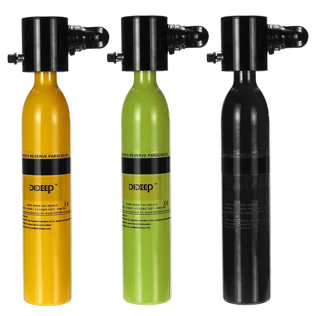 0.5L Scuba Diving Tank Oxygen Cylinder Scuba Respirator Breath Vavle ...