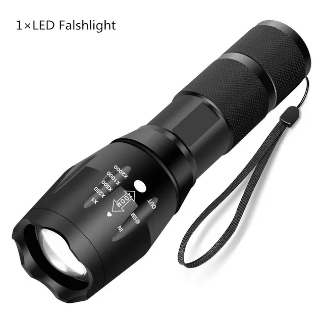 LED Rechargeable Flashlight Pocketman XML T6 linterna torch 18650 Battery Outdoor Camping ...