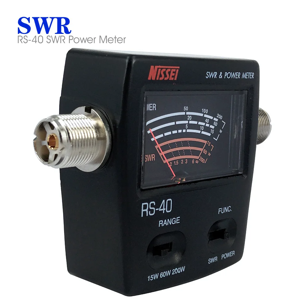 SWR Power Meter RS 40 VHF UHF 144/430 MHz 15 W 60 W 200 W วิทยุคลื่นยืน ...