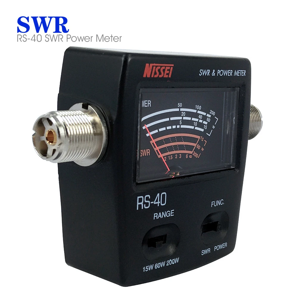 SWR Power Meter RS 40 VHF UHF 144/430 MHz 15W 60W 200W Band Radio ...