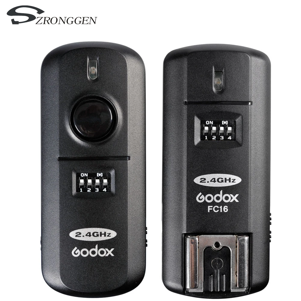 새로운 Godox FC16 FC 16 2.4GHz 16 채널 무선 원격 플래시 스튜디오 스트로브 트리거 셔터 Nikon ...