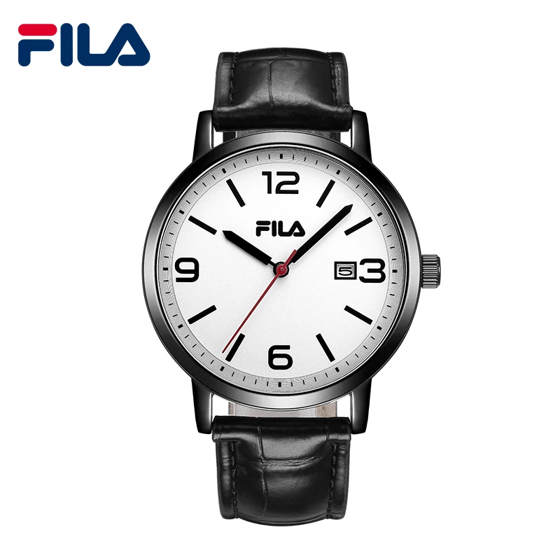 Fila Waterproof Quartz Watch Men Military Leather Sports Auto Date ...