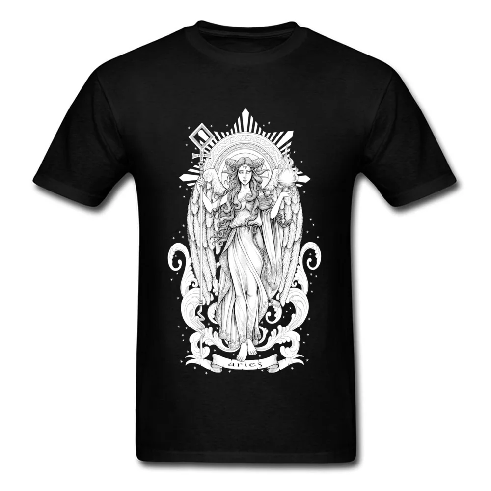 Printed Mens T Shirt Aries Zodiac Sign T Shirt 100% Cotton Tshirt Black ... Printed Mens T Shirt Aries Zodiac Sign T Shirt 100% Cotton Tshirt Black ...