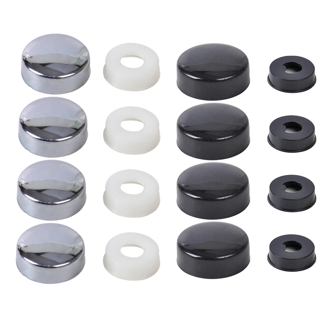 Beler New Abs Screw Nut Cap Bolt Cover Set Universal For Car Truck Motorcycle Security License