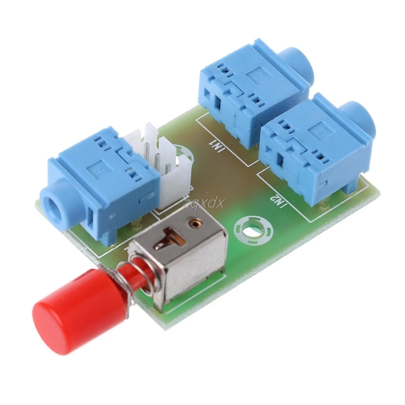 3 5 Audio 2 In 1 Out Switch Switching Board Audio Socket Signal Switching Module Z10 Drop Ship