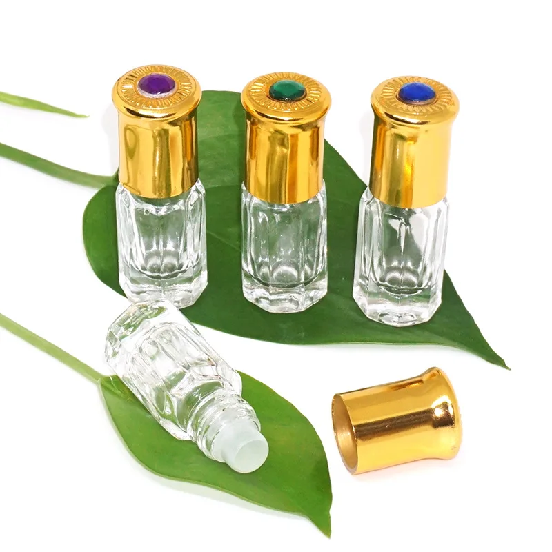 Mini frasco de vidro para óleos essenciais, frasco de perfume vazio com ...