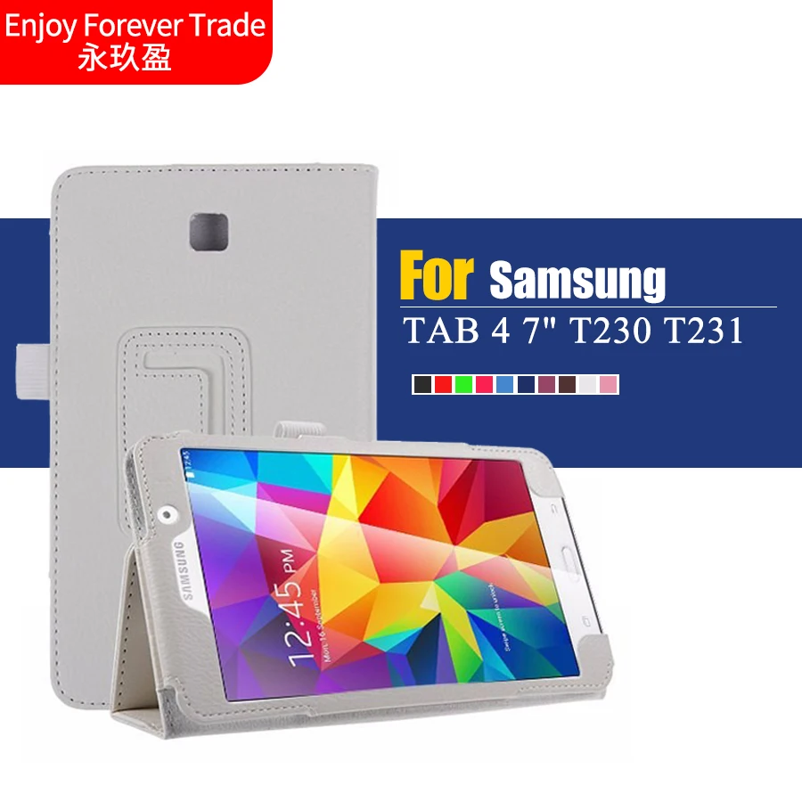 New For Samsung Galaxy Tab 4 7 Inch Original Leather Folding Stand Case ...