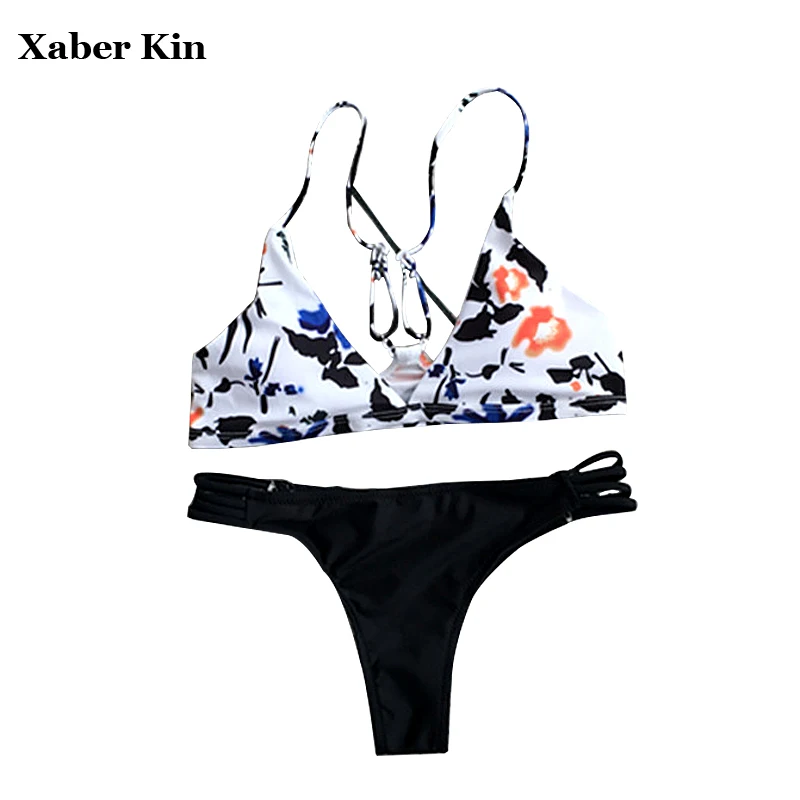 2017 Women Black Sexy Swim Wear Solid Swimwear Brazilian Bikini Sexy