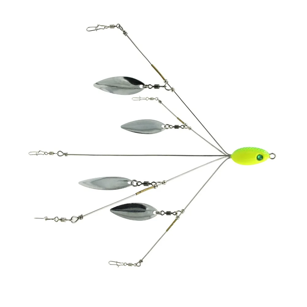 Umbrella Rig 5-Pack Alabama Rig Fishing Lures – 5 Arms, 4 Blades, For ...