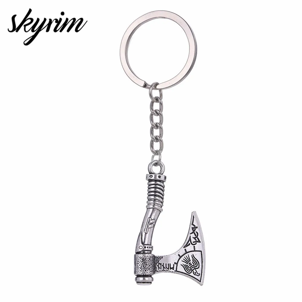 Skyrim Perun's Axe Charm Wrap Anchor Multilayer Men Key Chain Symbol of ...