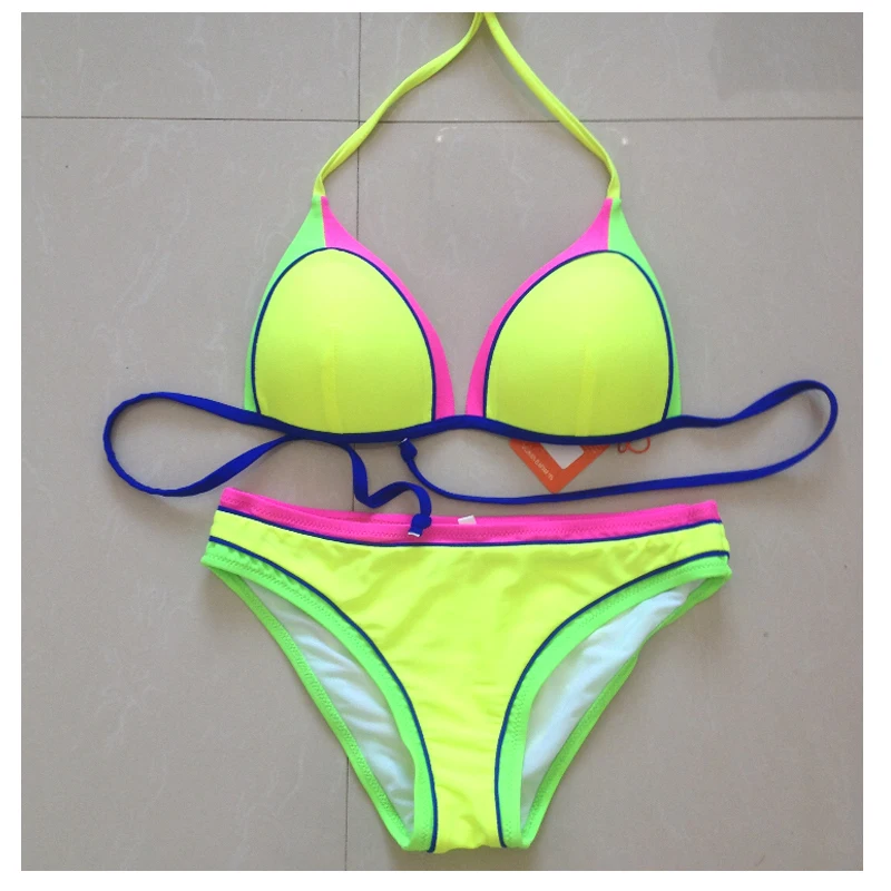 High Quality Bikini Set Beachwear For Women 2015 New Arrival Sexy Triangle Swimwear Push Up