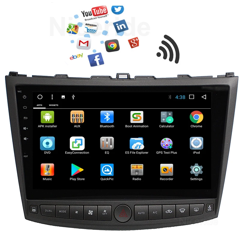 10.2" Android 8.0 Car DVD Radio Multimedia Player for Lexus Is250 IS200 ...