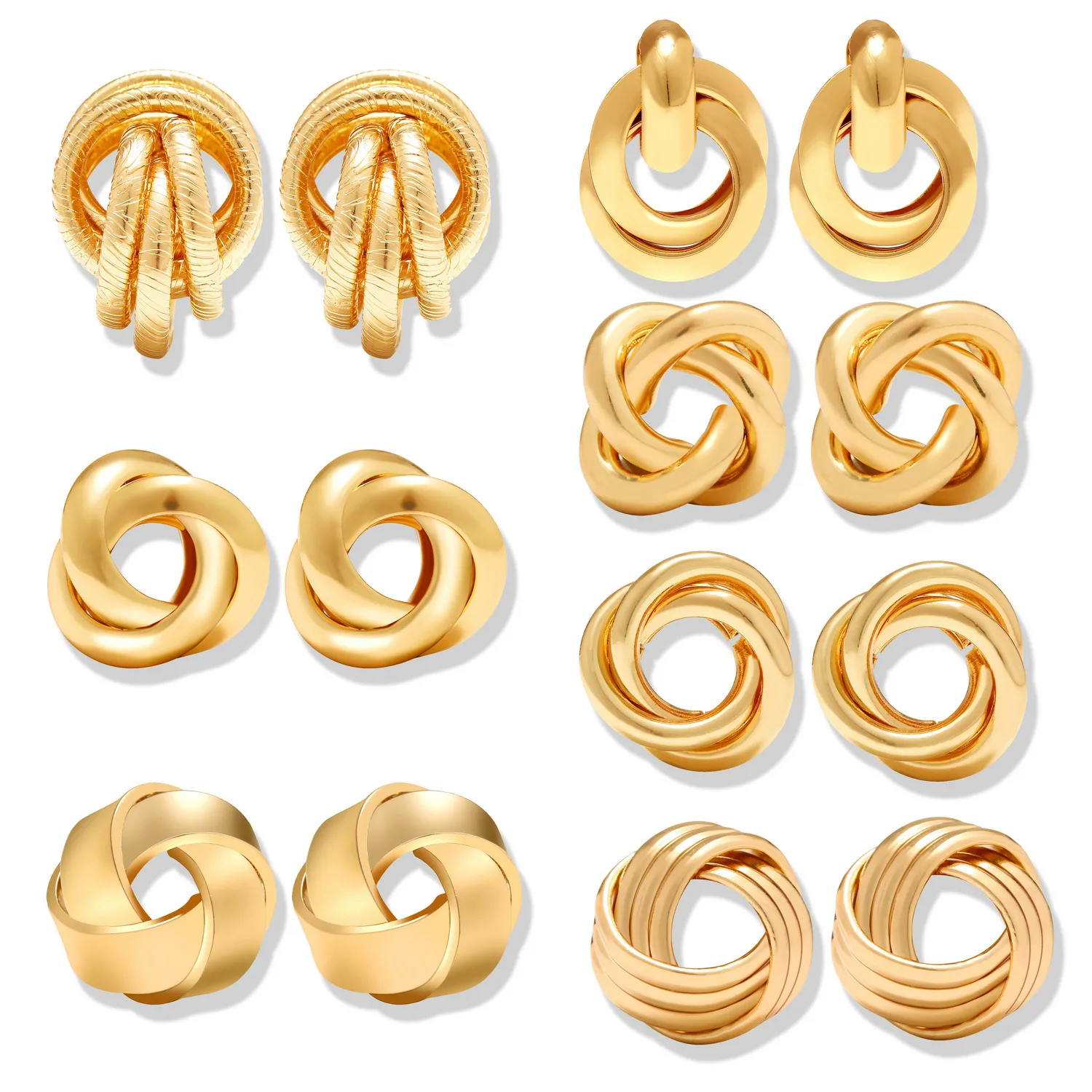Jimmywing Gold Fashion Women Rock Exaggerated Earrings Party Earrings