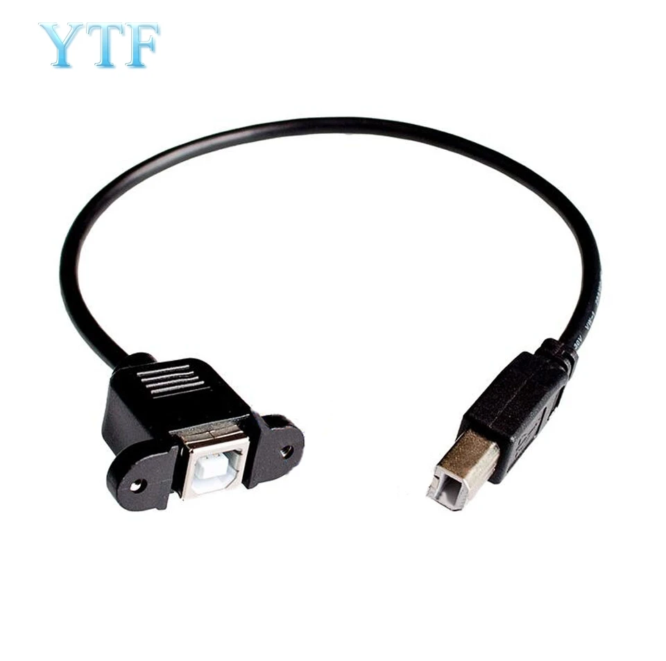 3d Print Port Usb Type B Extension Cord With Screw Hole Can Be Fixed Usb Printer Port Extension