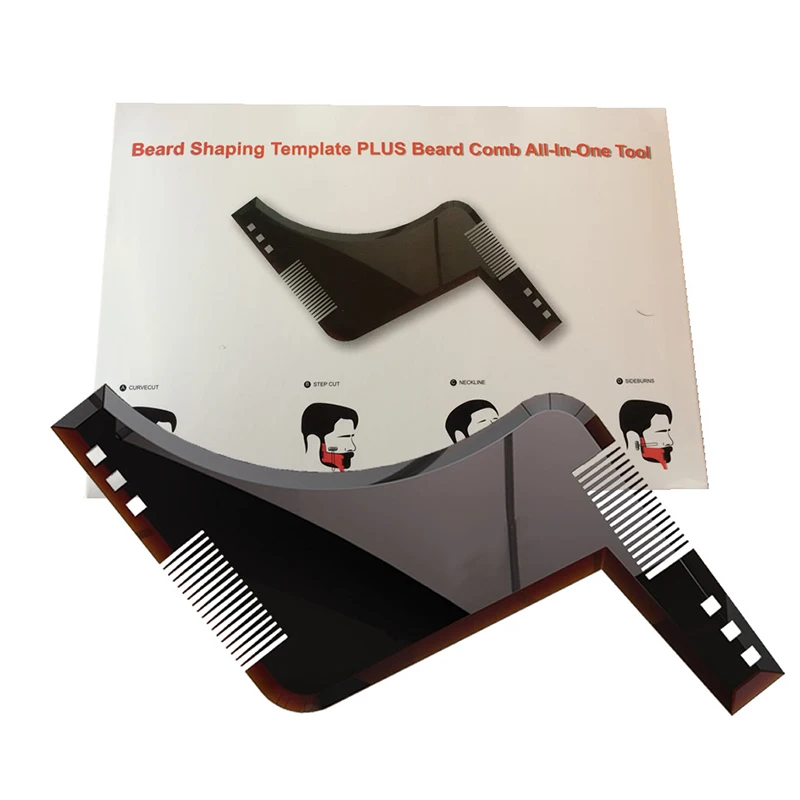 Hot 1pcs The Beard Shaper Hair Shaping Tool Sex Man Gentleman Beard Trim Template Hair Cut