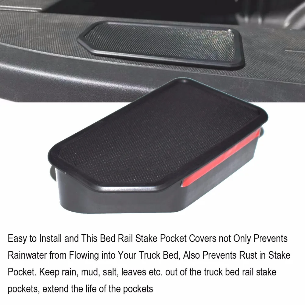 1 Pair Pocket Covers for Chevy Silverado GMC Sierra Stake Hole Plugs ...