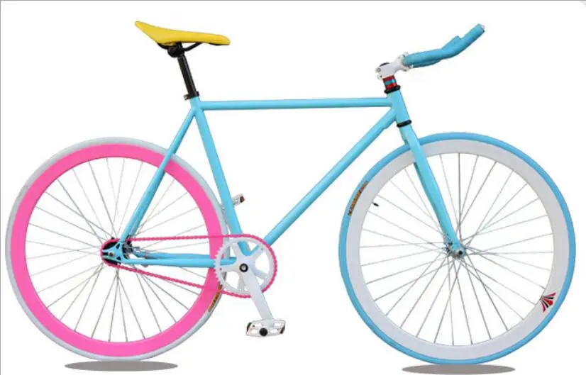 46cm 700CC 26 inches blue aluminum alloy frame pink wheel bend handle ...
