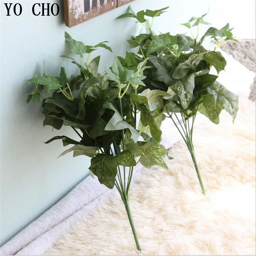 YO CHO Leaf Leaves Artificial Flowers For Bouquet Garland Bonsai ...