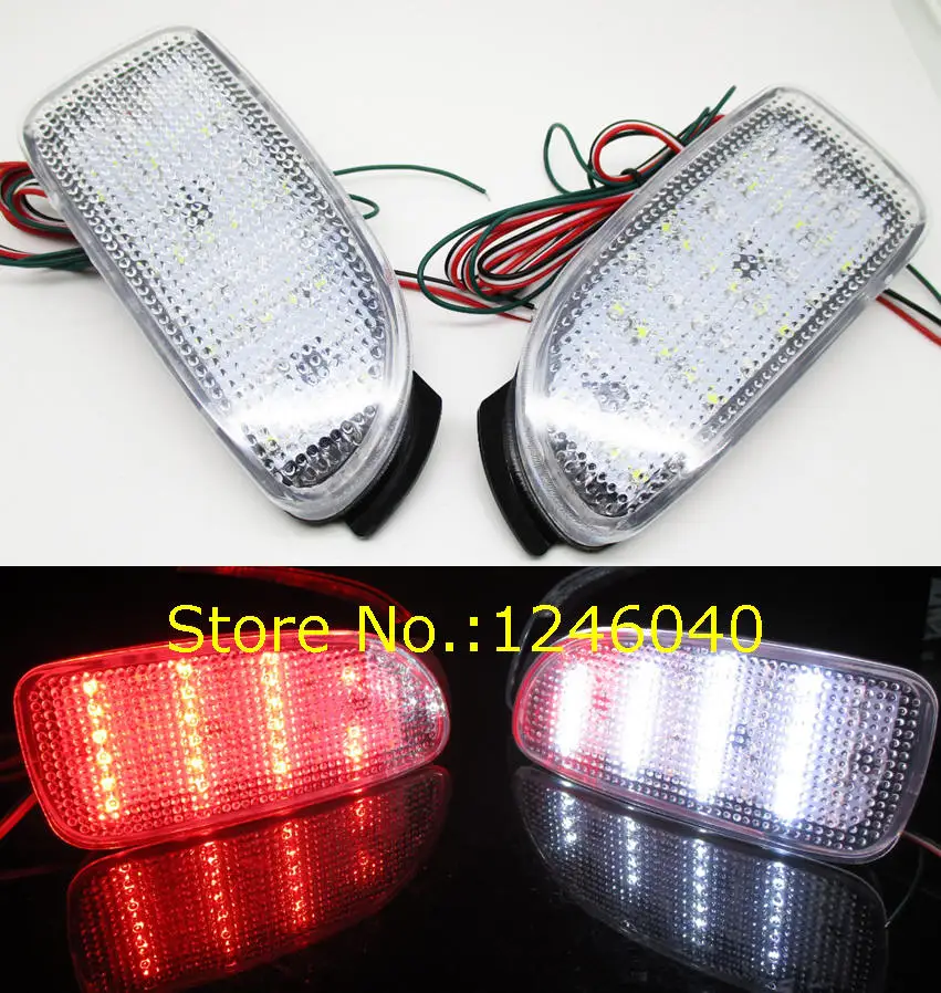 Crystal clear lens LED Rear bumper reflector light tail brake stop ...