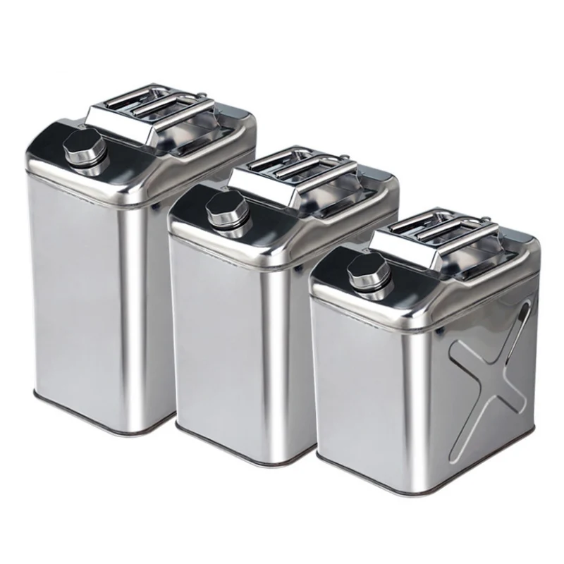 304 Stainless Steel 20L Liters 5Gallon Jerry Can Fuel Tank Petrol ...