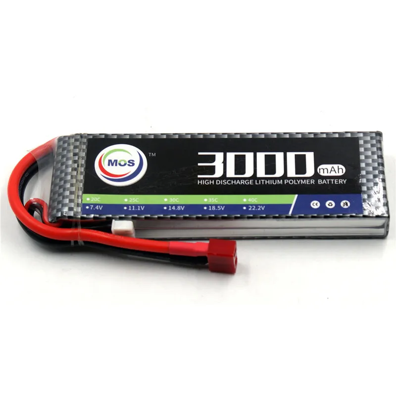 Mos Rc Lipo Battery 2s 74v 3000mah 35c 70c For Rc Helicopter Airplane