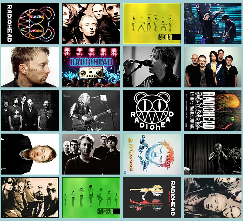 Lanchenyi Handmade Rock band Radiohead Classic Series sticker 20/pcs ...
