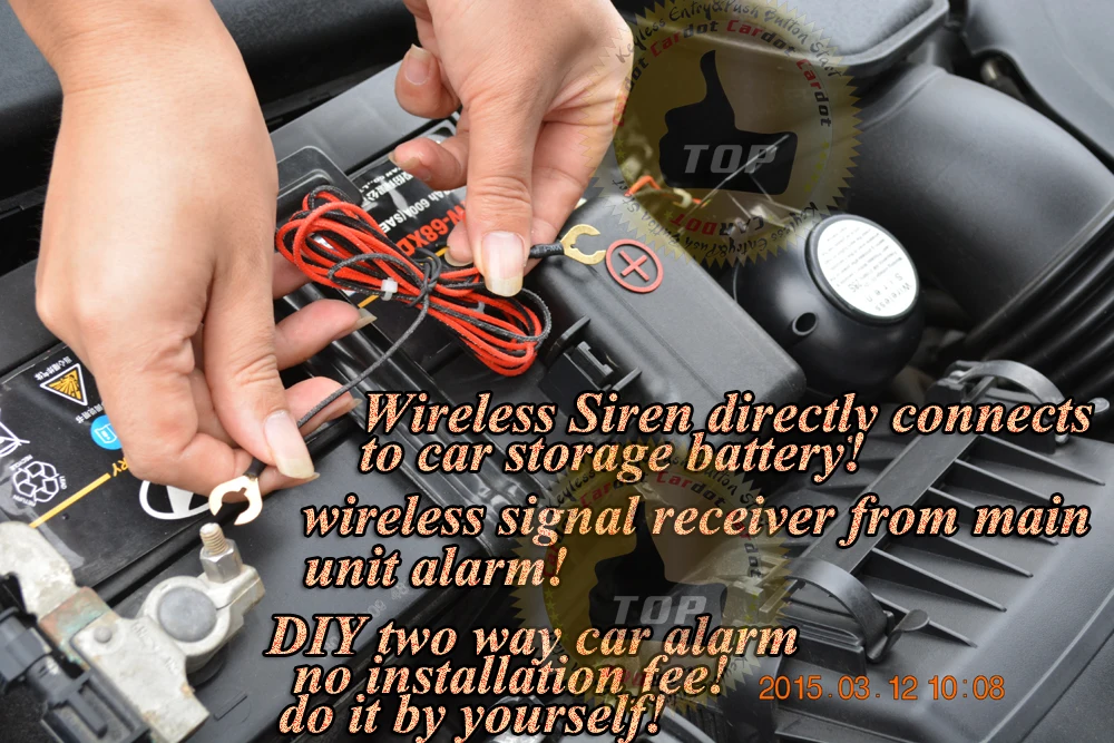 universal easy installation without cutting any wires DIY car alarm ...