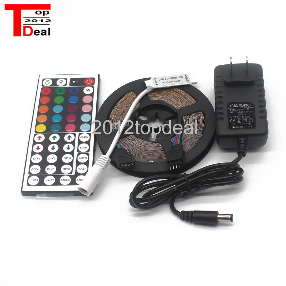 Led-Strip-Light-5M-SMD-5050-RGB-White-Warm-White-DC12V-2A-3A-Power ...