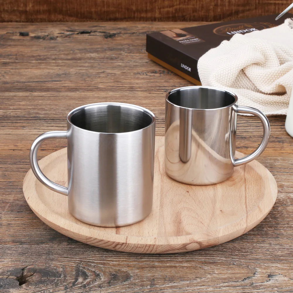 300ML/4100ML Creative Stainless Steel Mugs Insulated Metal Cups with ...