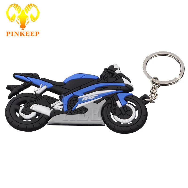 MOTORCYCLE Model Rubber Keychain Key Chain Ring For Yamaha KAWASAKI ...