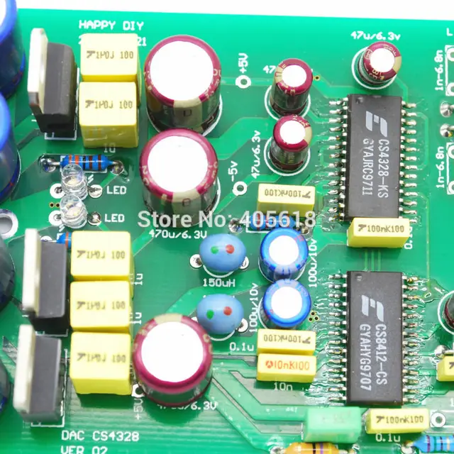 Összeszerelt Tábla Dac Koaxiális Bemeneti Cs8412 És Cs4328 Jobb, Mint A ...