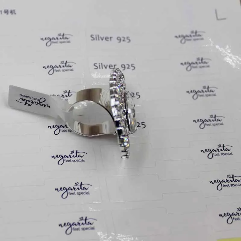 2000pcs per lot personalized customlogo folded paper ring sticker label ...