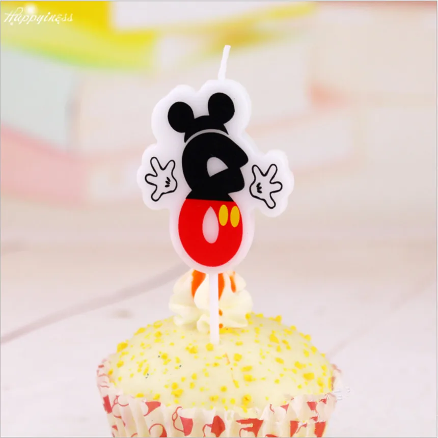 Lovely Mickey Mouse Birthday Cake Candle Party Supplies Candle ...