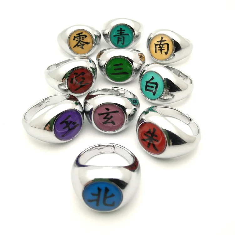 1 pcs Anime fashion Naruto Cosplay Ring Nagato Pain Uchiha Itachi Hidan ...
