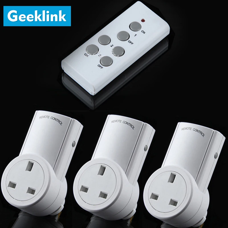 3pcs Remote Control Outlet Power Socket Wireless Smart Switch with RC ...