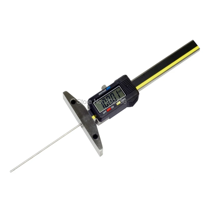 100mm Digital Depth Gauge with Thin Rod electronic tire tread depth ...