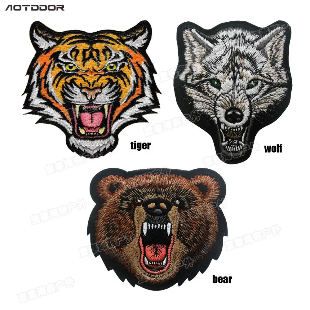 Russian-Wolf-Bear-Tiger-Patches-Russia-Emblem-3D-Embroidery-Badge ...