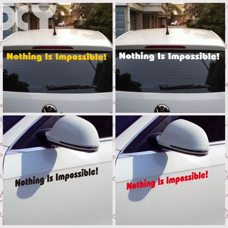 XY Nothing Is Impossible Motorcycle Stickers Waterproof Bumper Car ...