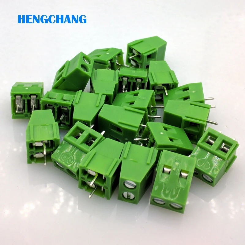 Green Kf128-2p 2-pin Plug-in Terminal Block Connector 5.0mm 300v/10a ...