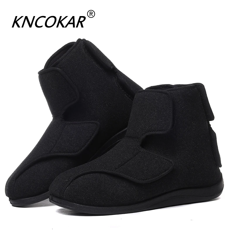 KNCOKAR zapato de tela para diabéticos, ayuda alta para antes y después ...