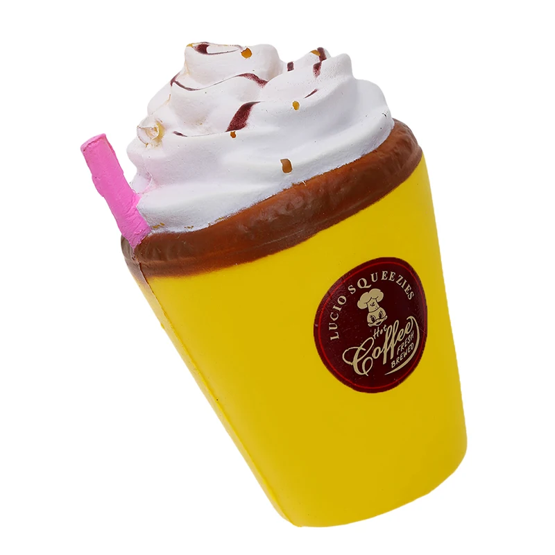 Wholesale Cute Coffee Cup Soft Squishy Slow Rising Cream Scented Squish ...