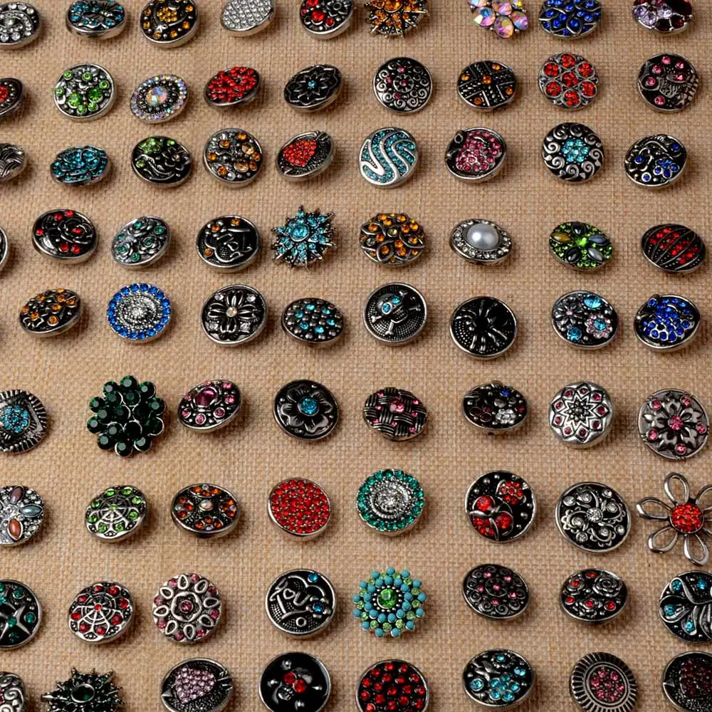 3pcs-lot-Snap-Button-Crystal-Rhinestone-Paved-Alloy-Snap-Button-Metal ...