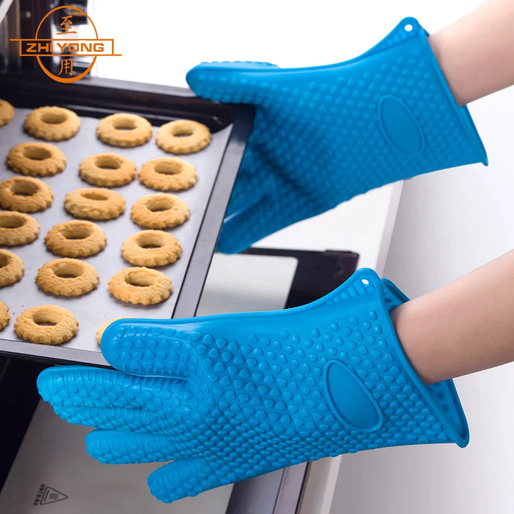 130g Heart shaped solid Glove Baking Defence Burn Heat resistant Five ...
